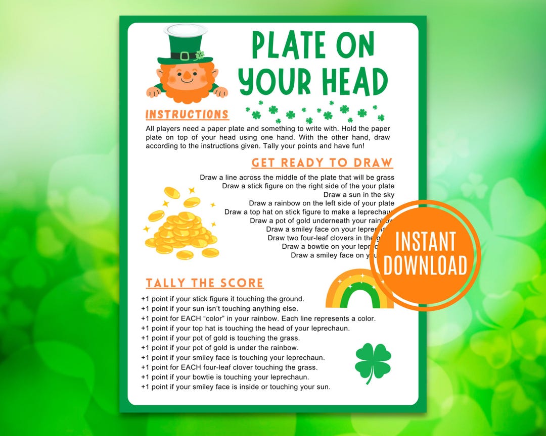 Funny St Patricks Day Game | St Patricks Day Icebreaker | Printable St ...