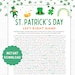 St. Patrick's Left Right Game Pass the Prize St Patrick's Day Games St ...