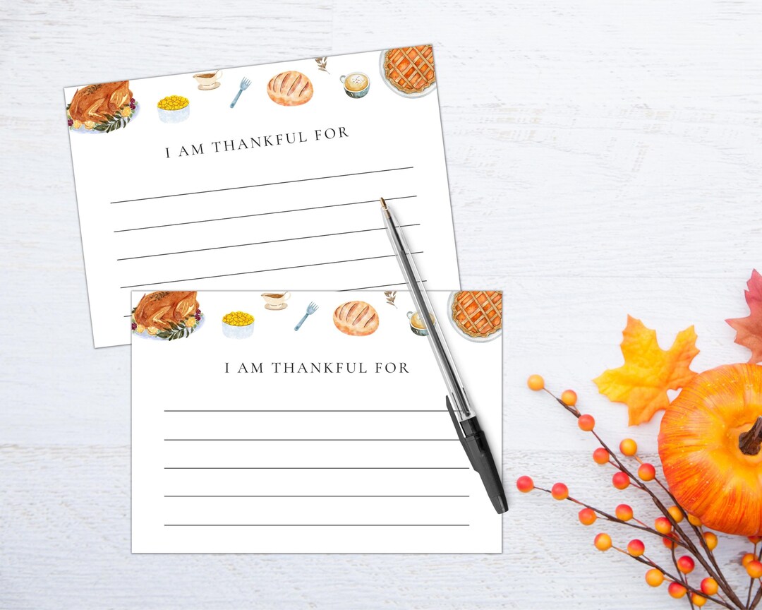 I Am Thankful for Cards | Gratitude Game | Thanksgiving Table Games ...