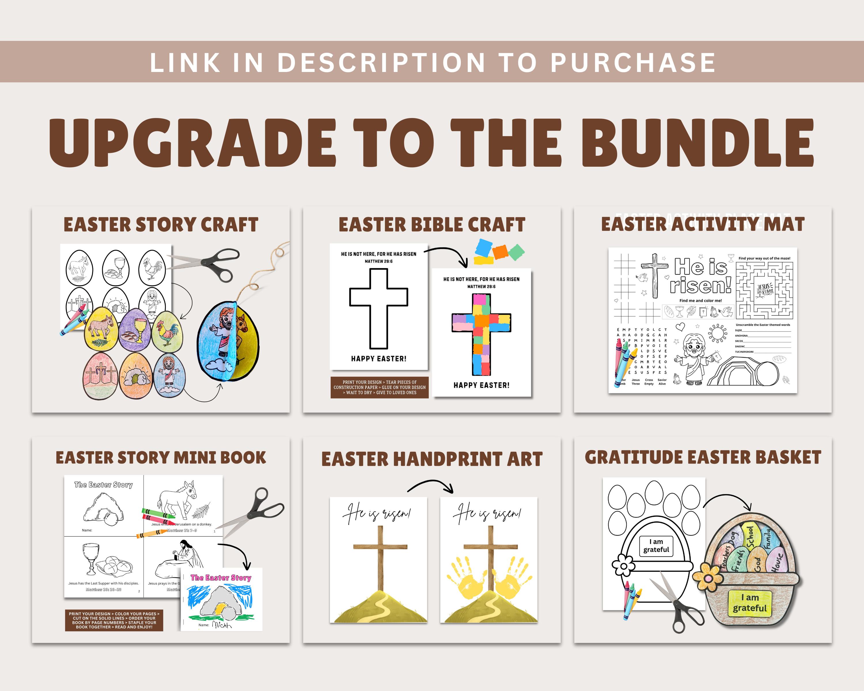 Easter Bible Craft for Kids: Printable Paper Cross (digital Download ...