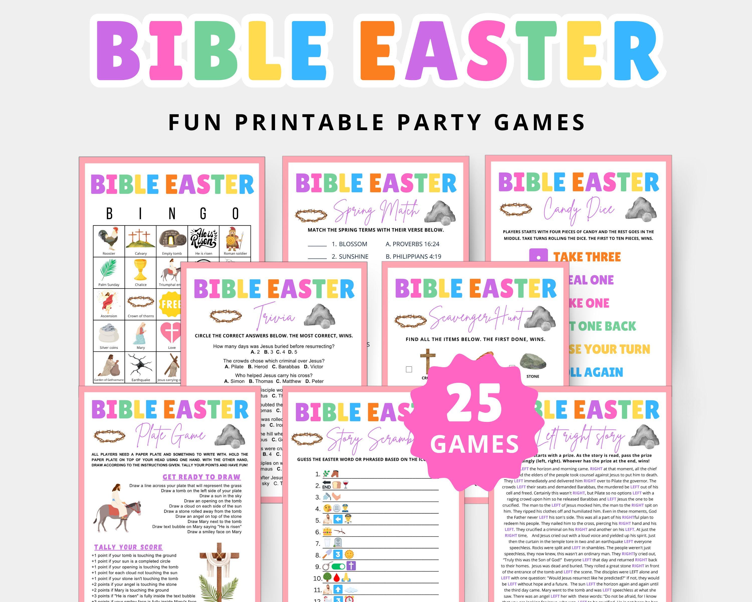 Easter Bible Games Bundle | Church Activities & Crafts (digital ...