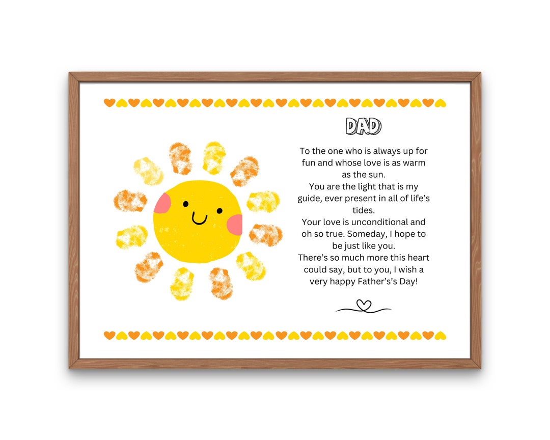 Fathers Day Handprint Craft | Fathers Day Craft | Fathers Day Poem ...