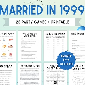 25th Anniversary Games | Married in 1999 Games | Married in 1999 ...