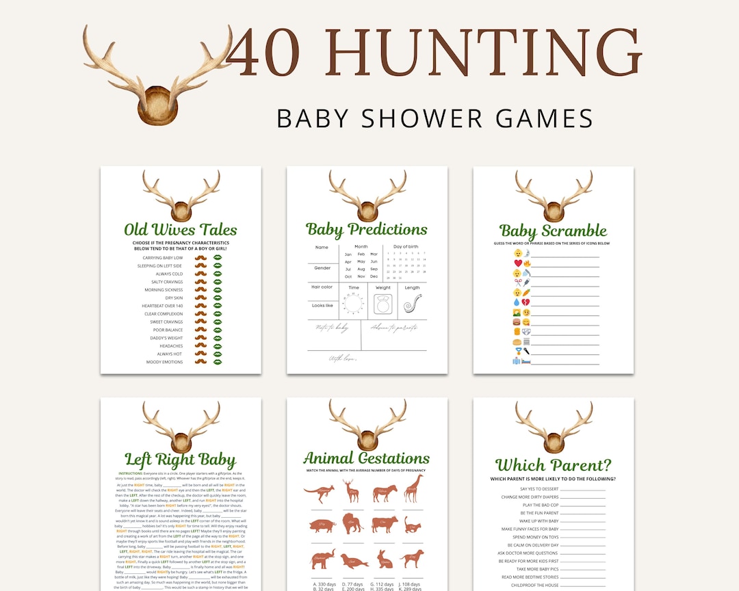 Hunting Baby Shower Games | Deer Baby Shower Games | Baby Shower Games ...