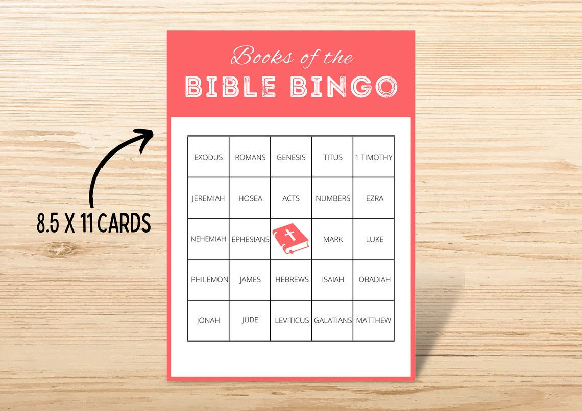 Bible Bingo Books of the Bible Game Bible Memory - Etsy