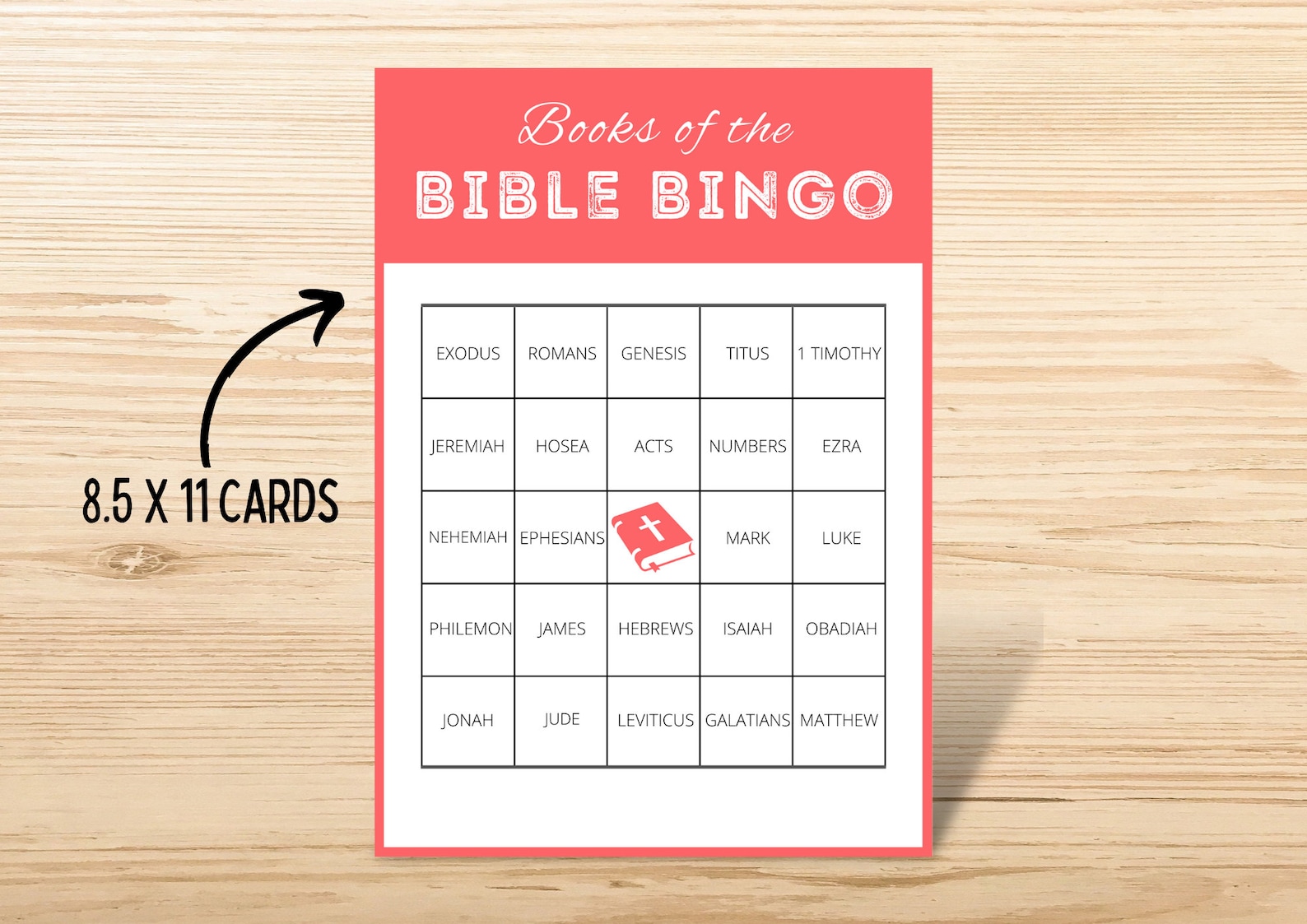 Bible Bingo Books of the Bible Game Bible Memory - Etsy