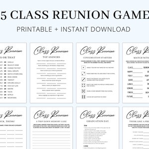 Class Reunion Game Bundle | 15 Printable Games (instant Download) - Etsy