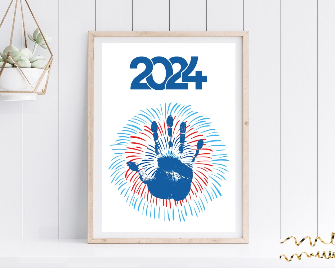 2024 New Years Handprint Craft New Years Handprint Craft New Years ...