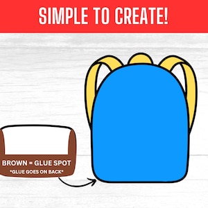 Backpack Craft: First Day of School Activity (PDF Pattern) - Etsy