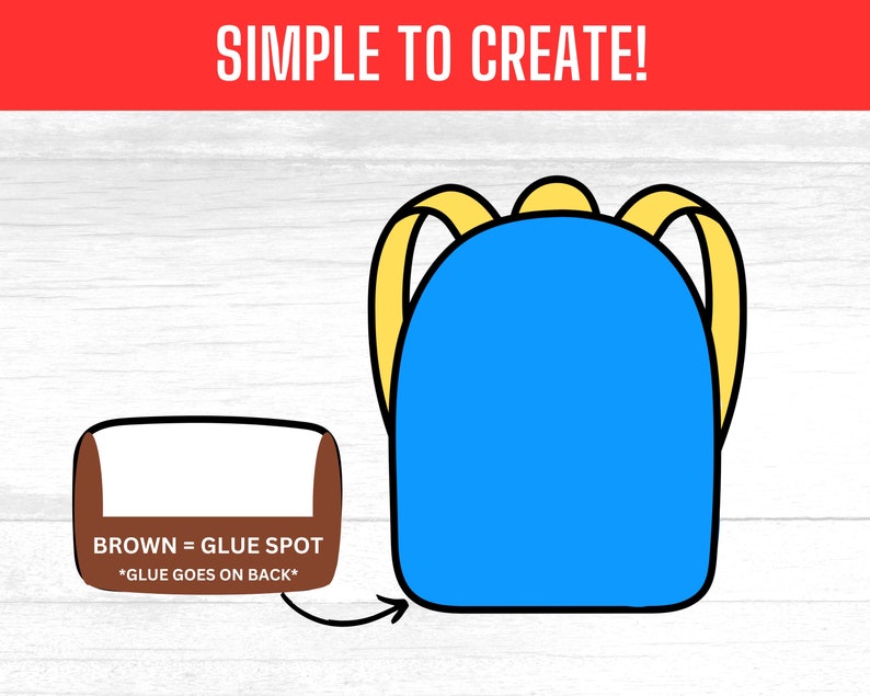 Backpack Craft: First Day of School Activity (PDF Pattern) - Etsy