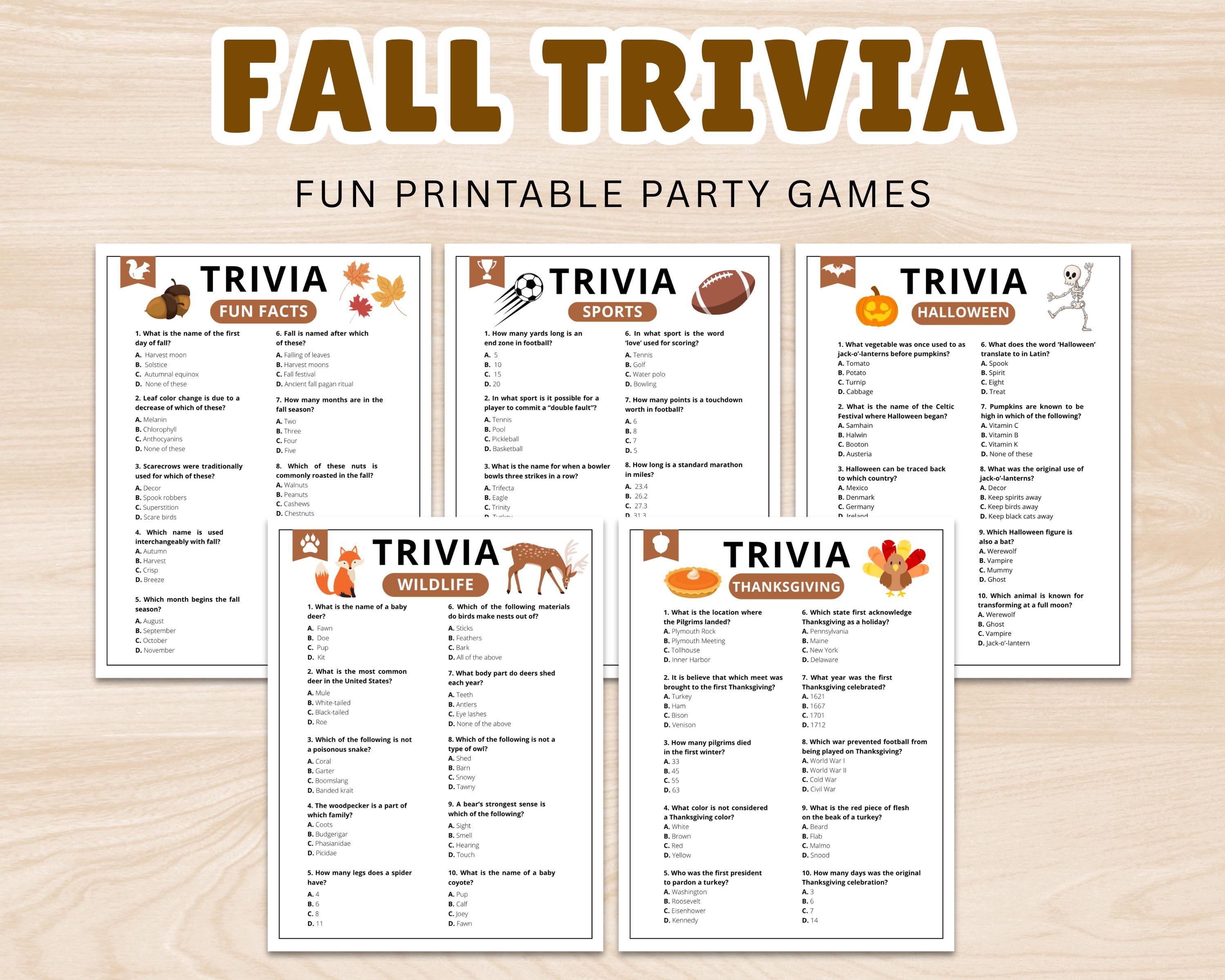 Fall Games Mega Bundle: Printable Autumn Games & Activities (digital ...