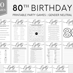 80th Birthday Games | 80th Birthday Party Games | Born in 1944 Game ...