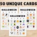50 Halloween Bingo Cards: Printable Party Game (digital Download) - Etsy