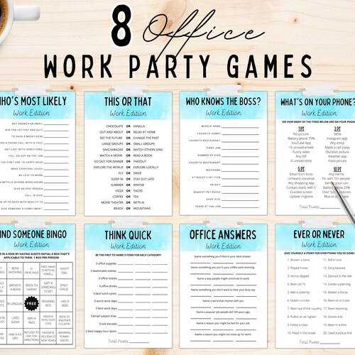 Office Party Games Work Party Games Staff Games Team - Etsy