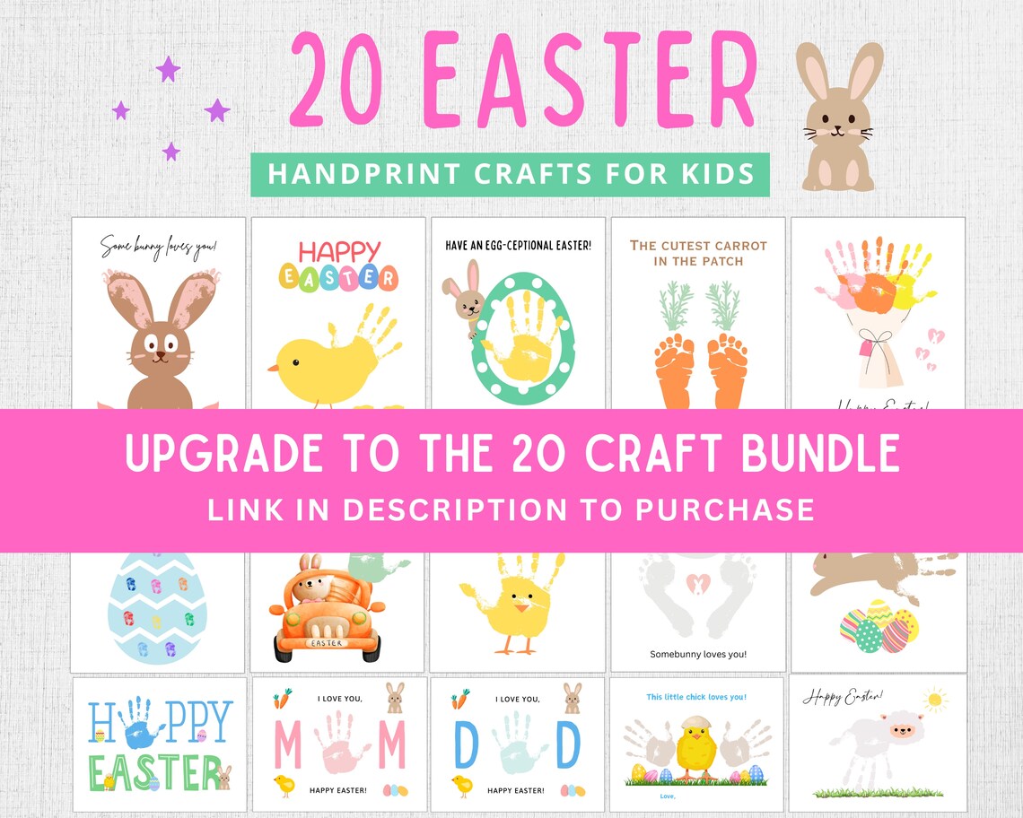 Easter Handprint Craft | Keepsake Art Project (digital Download) - Etsy