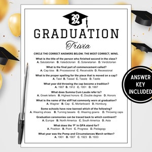 Graduation Trivia Fun Graduation Game 2024 Graduation Games Graduation ...