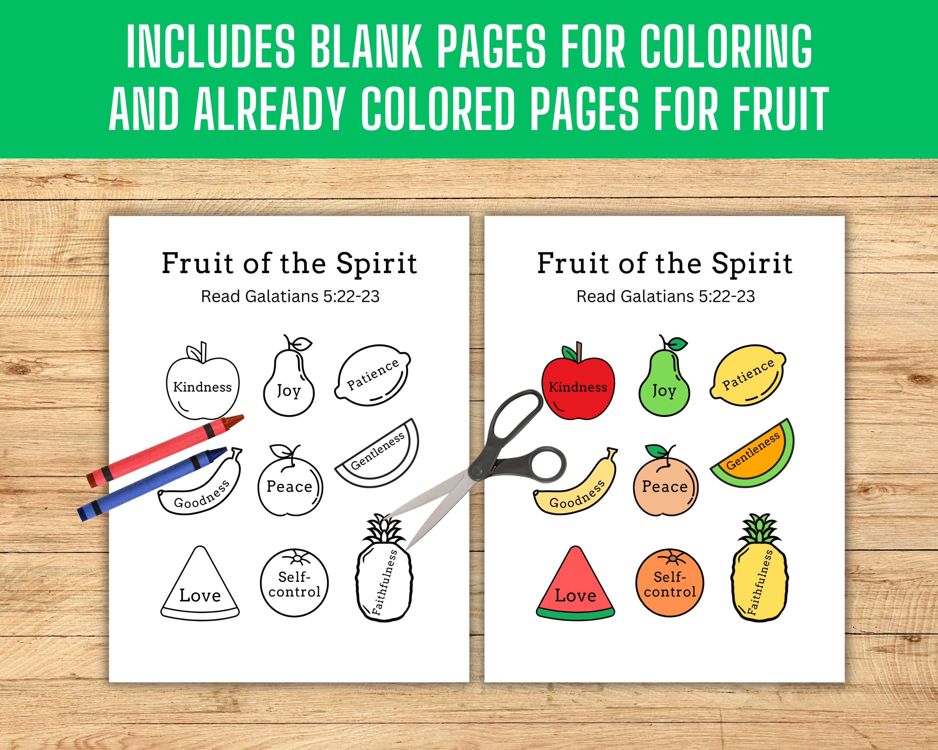 Fruit of the Spirit Craft: Bible Lesson Activity (digital Download) - Etsy