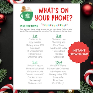 Christmas What's on Your Phone? | Christmas Party Game | Christmas ...