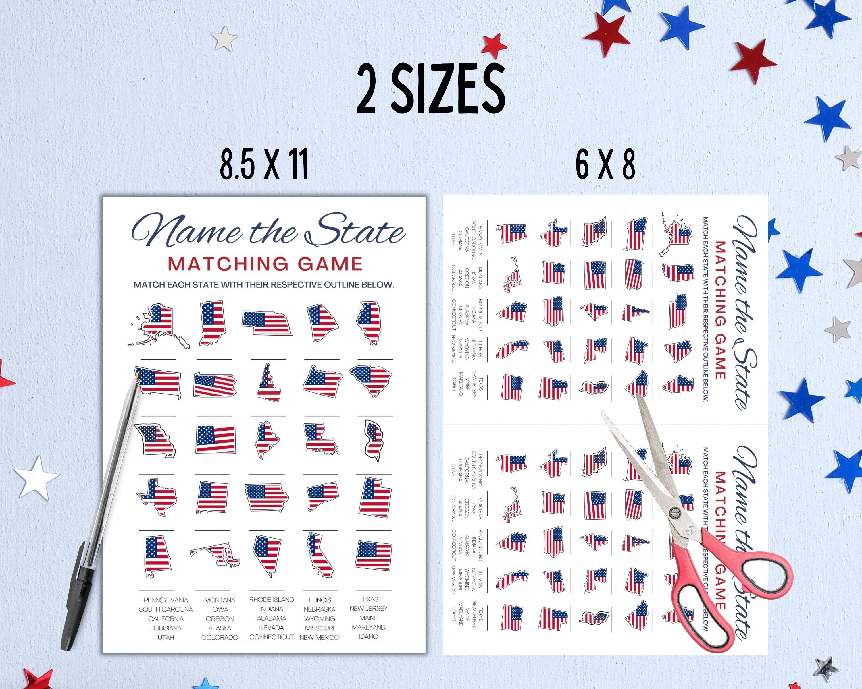 States and Capitals Game State Capitals Trivia Learn - Etsy