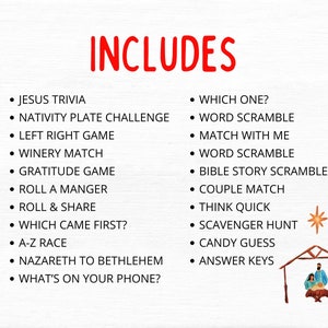 Church Christmas Party Games Christmas Bible Games Nativity Games Bible ...