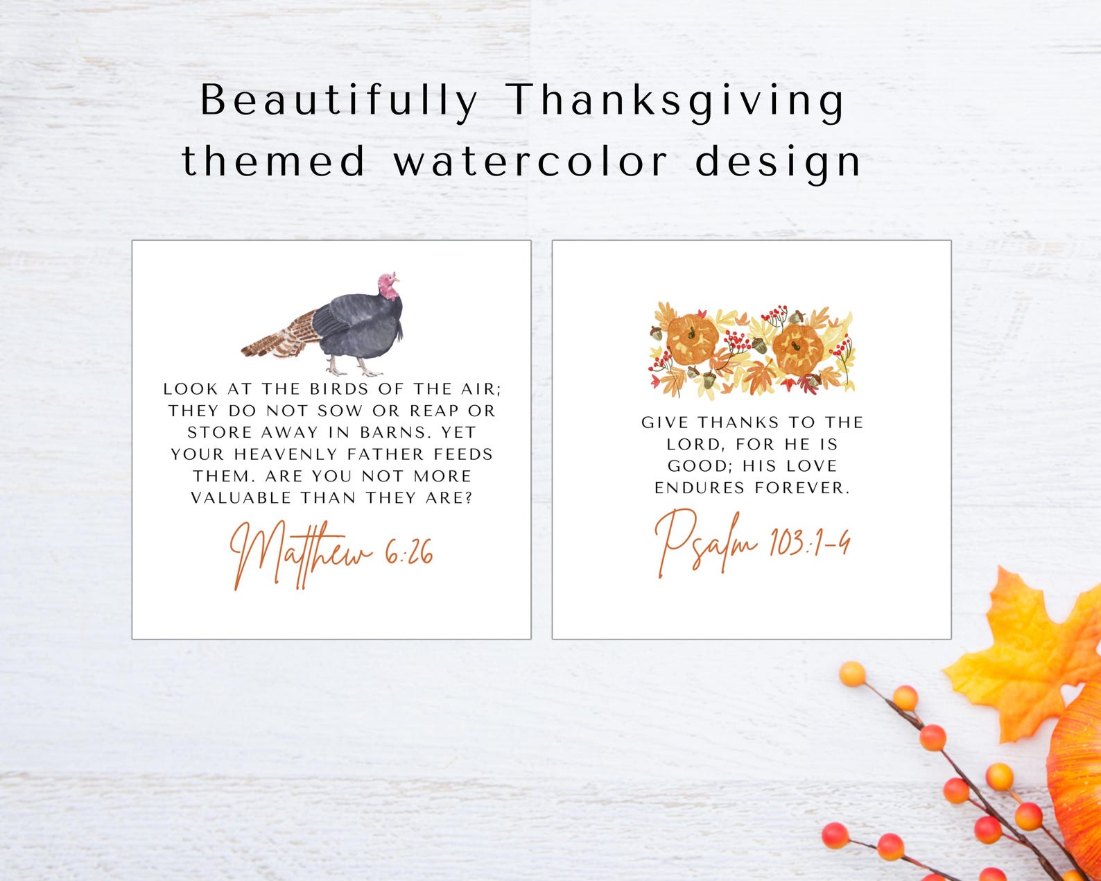 Thanksgiving Bible Verse Cards | 30 Days of Gratitude (digital Download ...