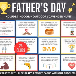 Father's Day Clue Hunt | Father's Day Scavenger Hunt | Father's Day ...