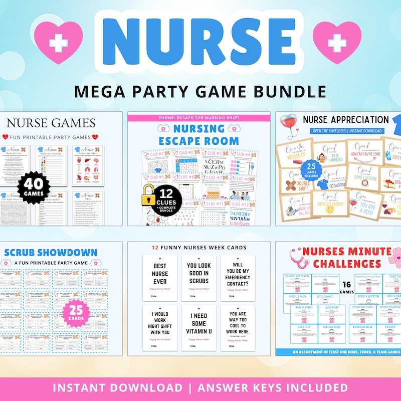Nurses Week Printables - Etsy
