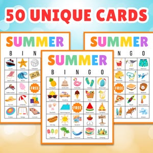Summer Bingo | Printable Summer Bingo | Summer Activities for Kids ...