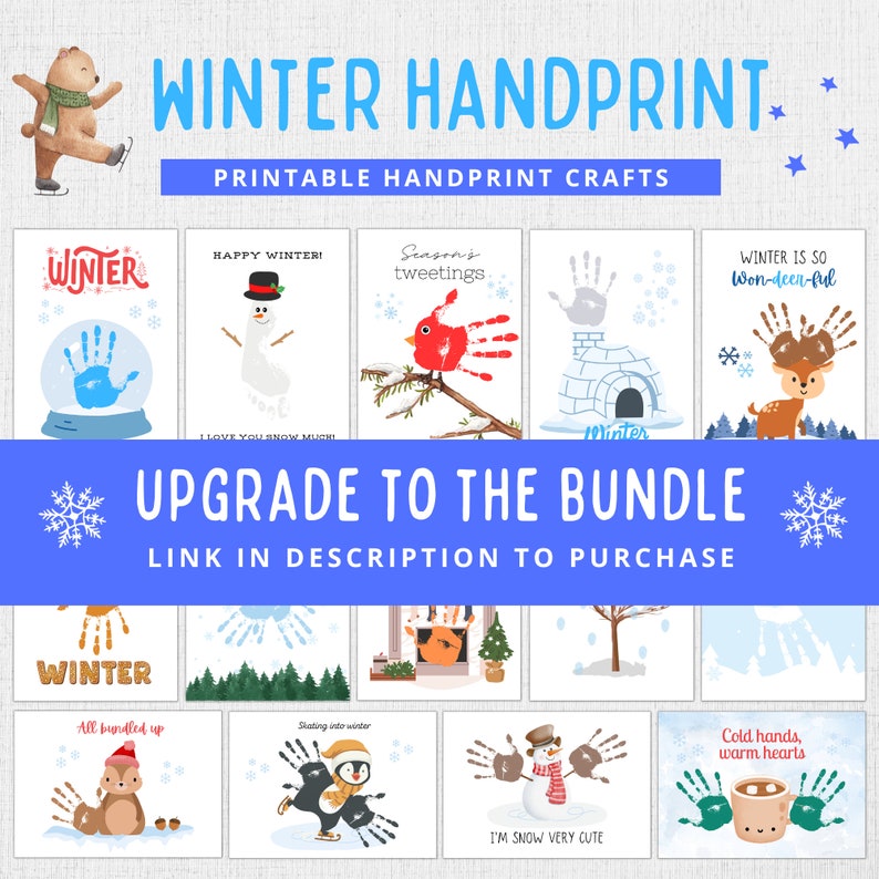 Reindeer Handprint Winter Craft | Kids Keepsake Art (printable) - Etsy