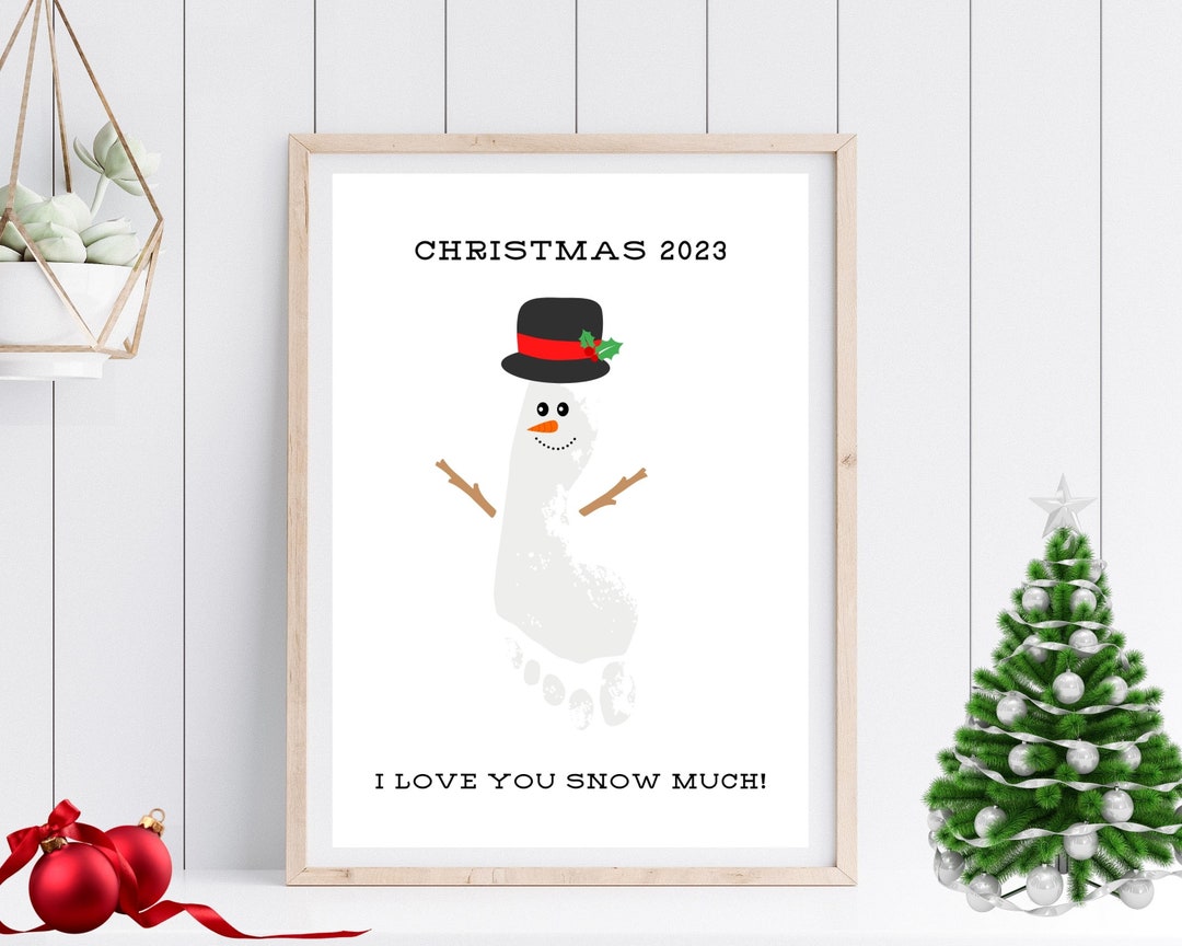 Christmas Footprint Craft | Christmas Preschool Craft | Christmas Craft ...