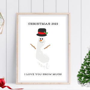 Christmas Footprint Craft | Christmas Preschool Craft | Christmas Craft ...