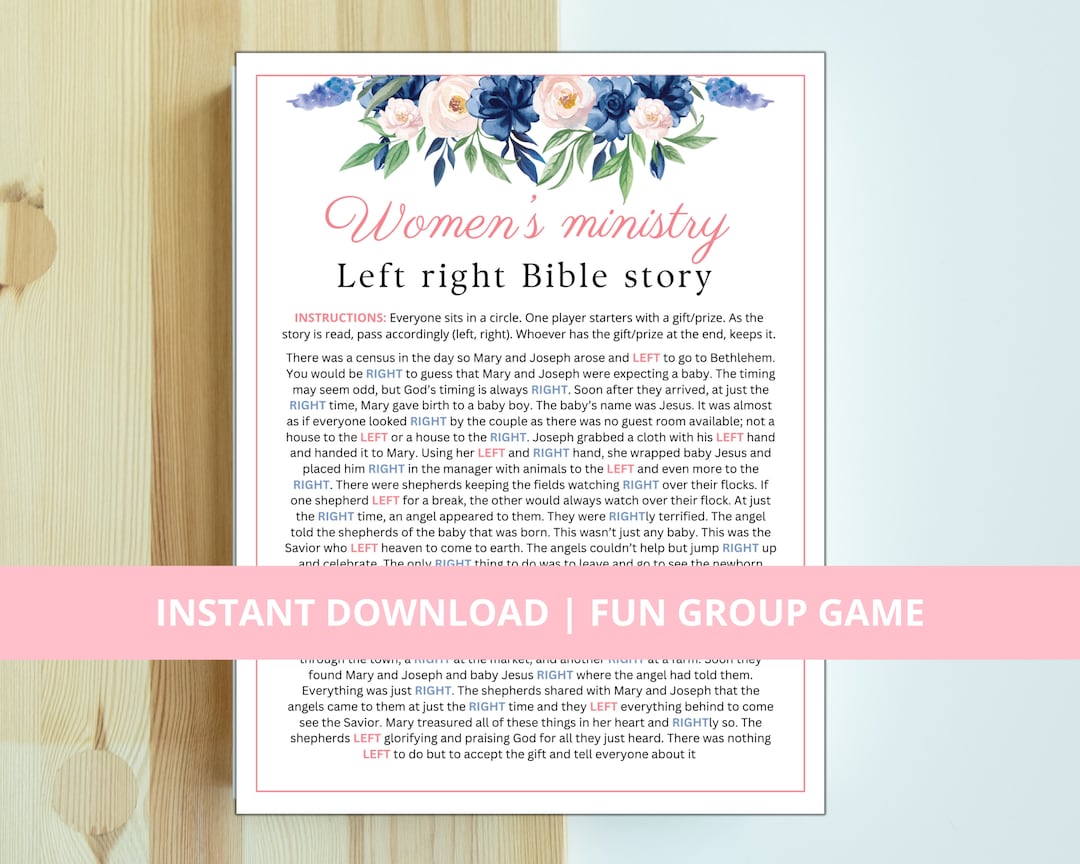 Women's Ministry Game | Left Right Bible Story | Women's Ministry ...
