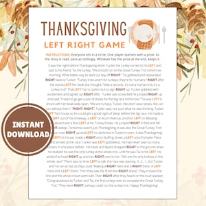 Thanksgiving Left Right Game | Thanksgiving Game | Thanksgiving Games ...