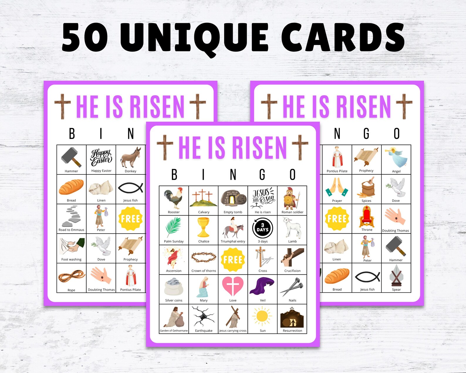 He is Risen Bingo | Easter Bible Bingo | Resurrection Bingo | Easter ...