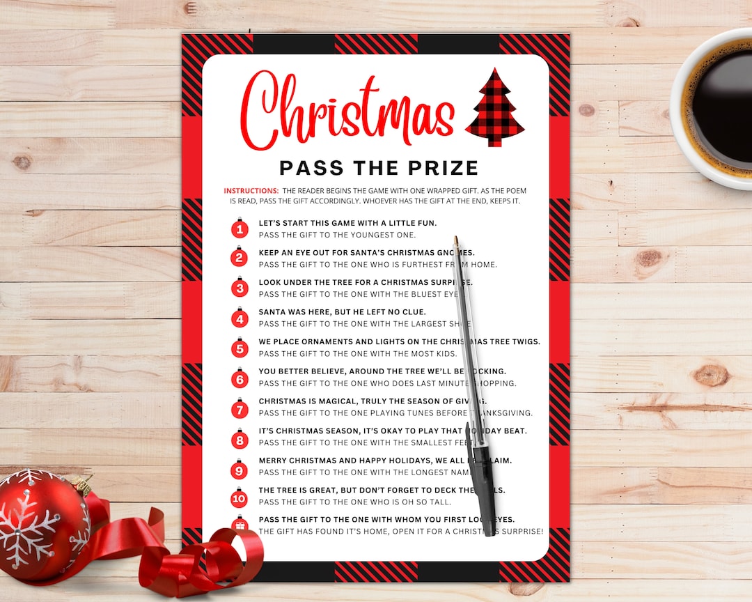 Christmas Pass the Prize | Right Left Game | Christmas Party Games ...
