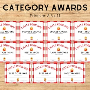 Chili Cook-off Awards | Chili Cook-off Certificates | Chili Cook-off ...