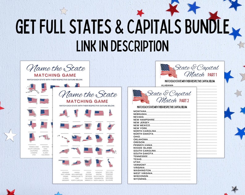 States and Capitals Game | State Capitals Trivia | Learn States and ...