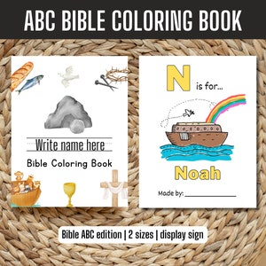 ABC Bible Coloring Book | Bible Coloring Pages | Bible Baby Shower ...