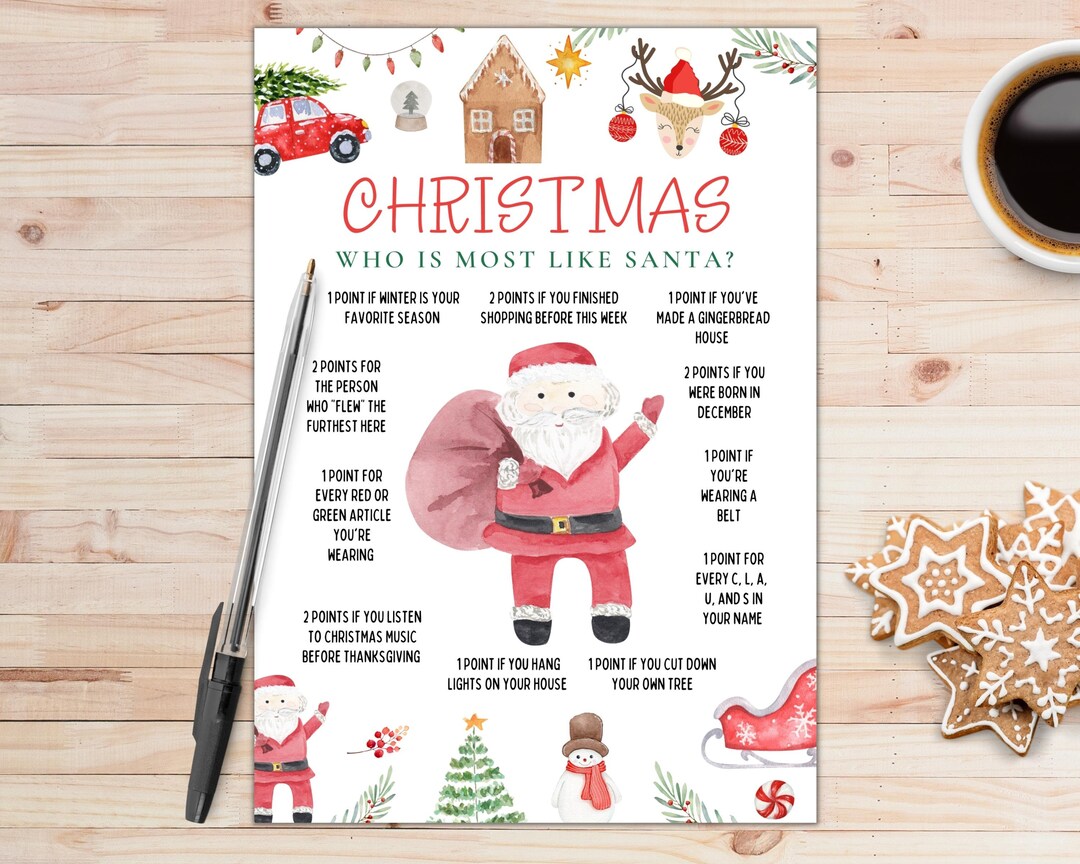 Who is Most Like Santa | Christmas Games | Christmas Party Games ...