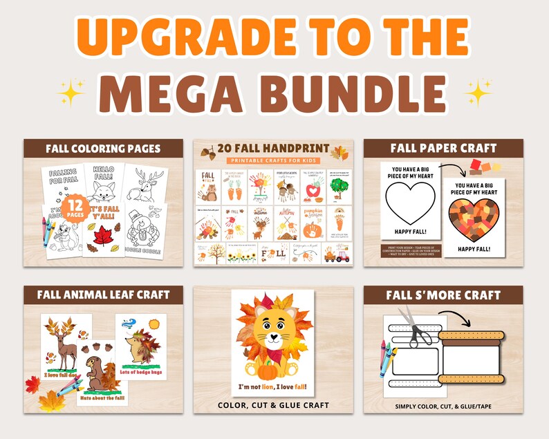 Fall Paper Craft for Kids: Easy Autumn Printable (digital Download) - Etsy