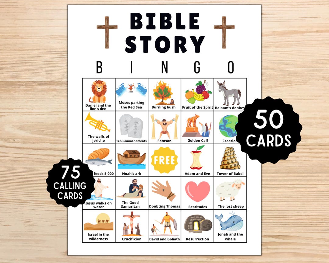Bible Bingo | Bible Story Bingo | Bible Games | Printable Bible Games ...