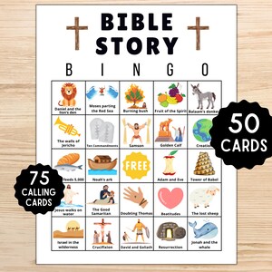 Bible Bingo | Bible Story Bingo | Bible Games | Printable Bible Games ...