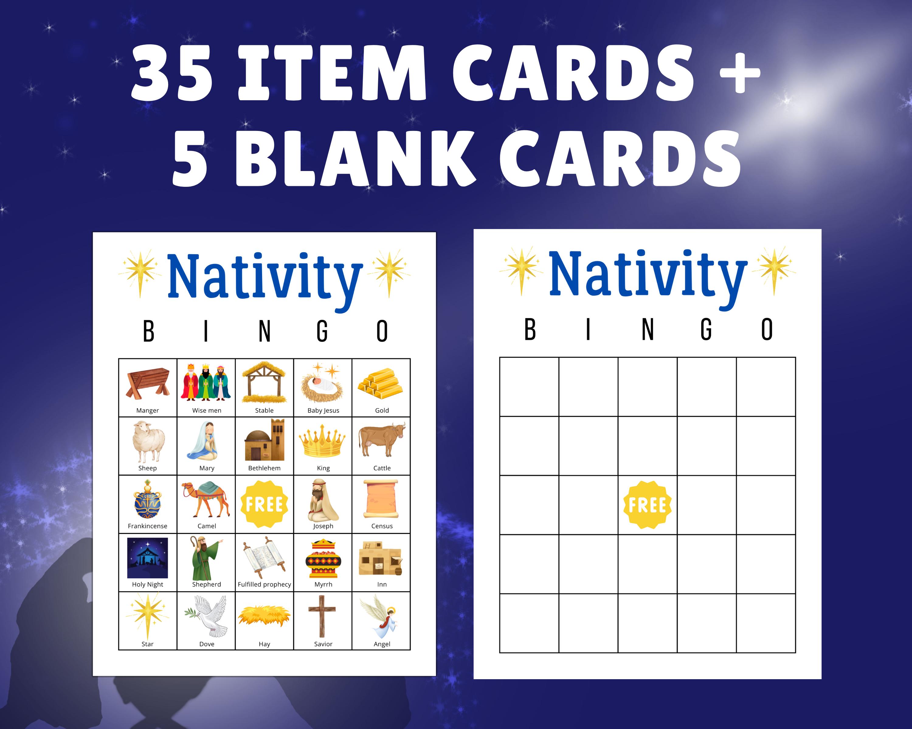 Nativity Bingo Game: 40 Cards, Christmas Bible Game (printable) - Etsy
