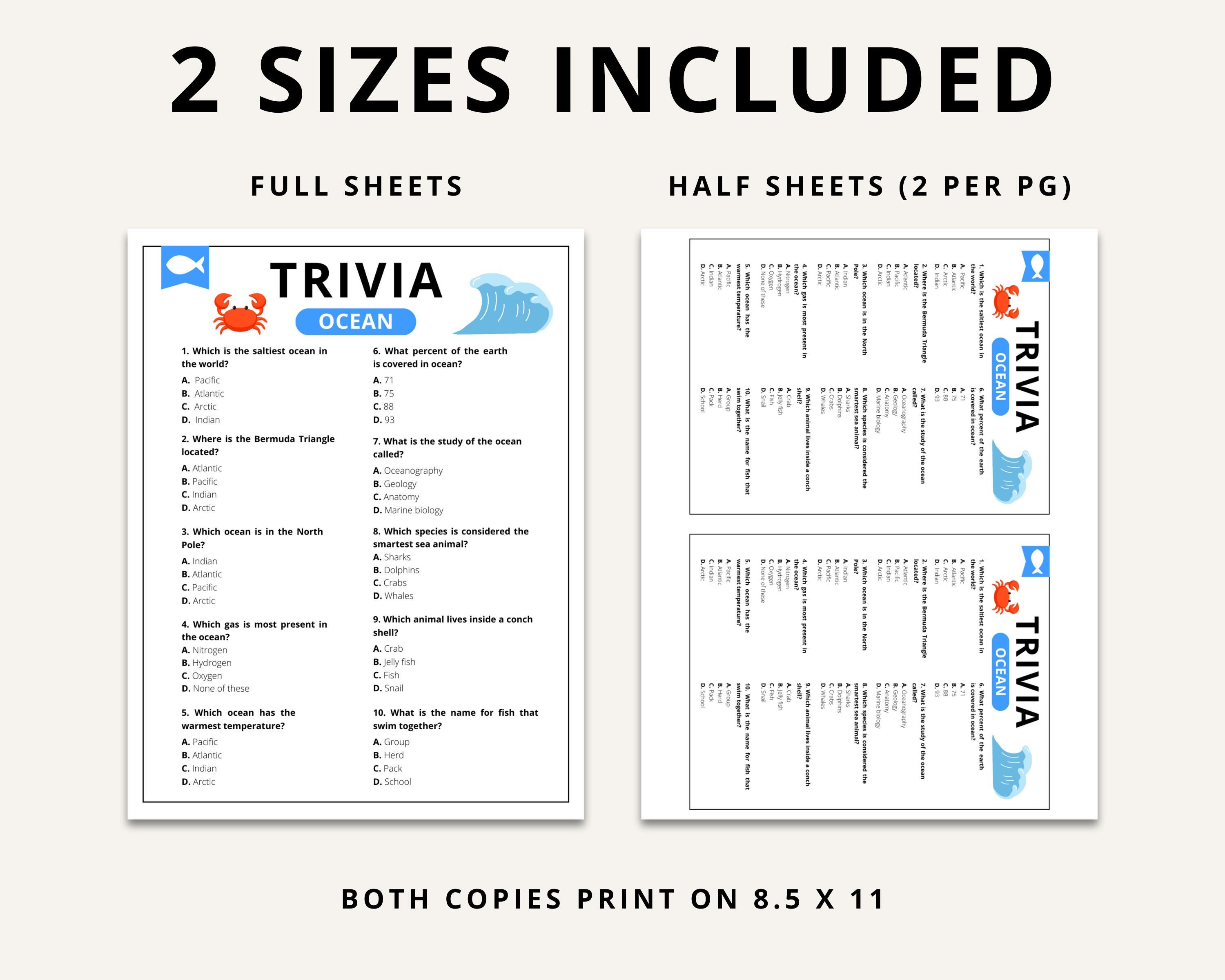 Trivia Game MEGA Bundle: 35 Categories, 350 Questions (printable) - Etsy