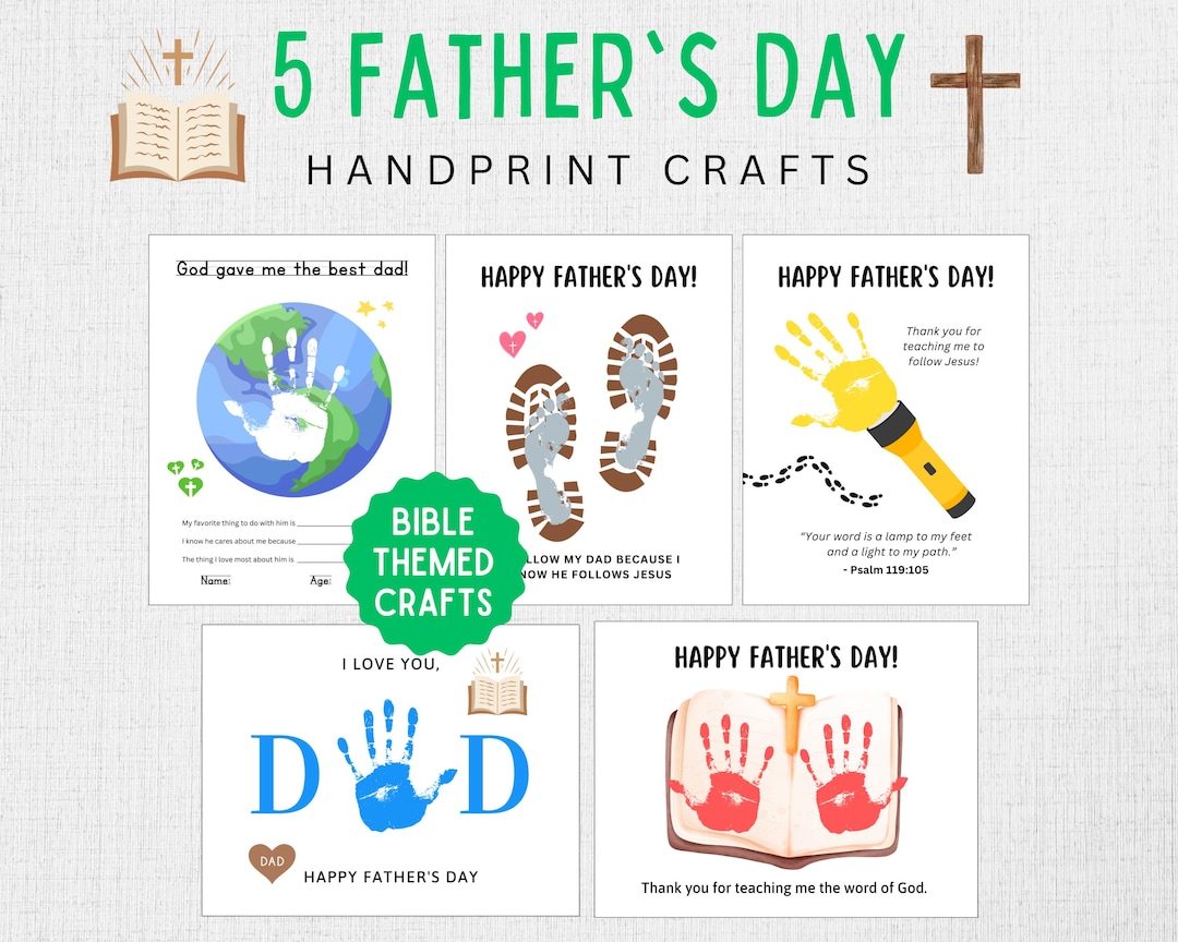 Father's Day Bible Craft | Father's Day Handprint Craft | Father's Day ...