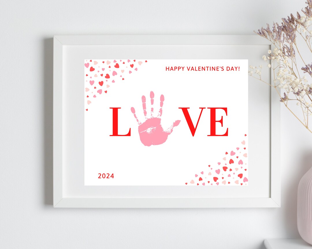 Valentines Handprint Craft Valentines Preschool Craft Valentines Craft ...