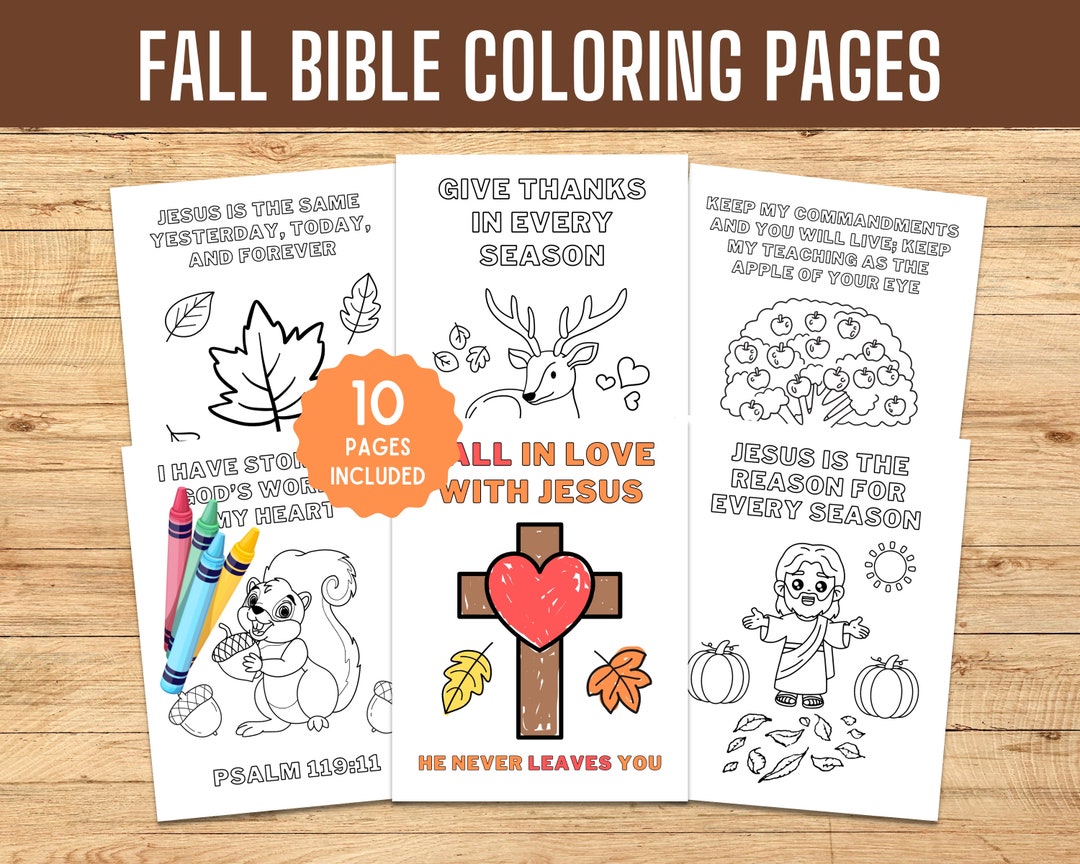 Fall Bible Coloring Pages | Fall Bible Crafts | Fall Sunday School ...
