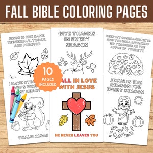 Fall Bible Coloring Pages | Fall Bible Crafts | Fall Sunday School ...