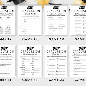 2025 Graduation Games | Graduation Party Games | Printable Graduation ...