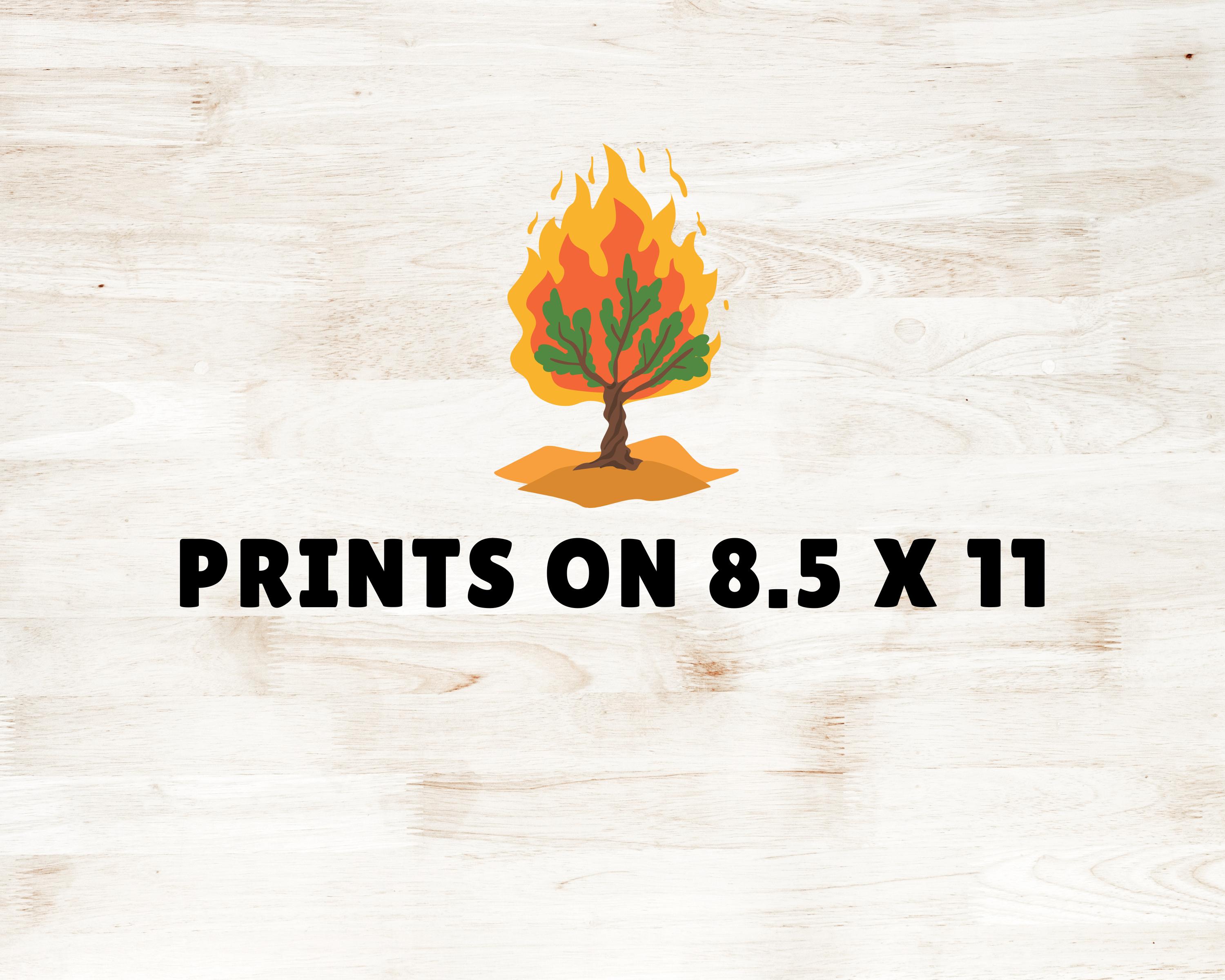 Burning Bush Bible Game: Moses Story, Sunday School Activity (digital ...